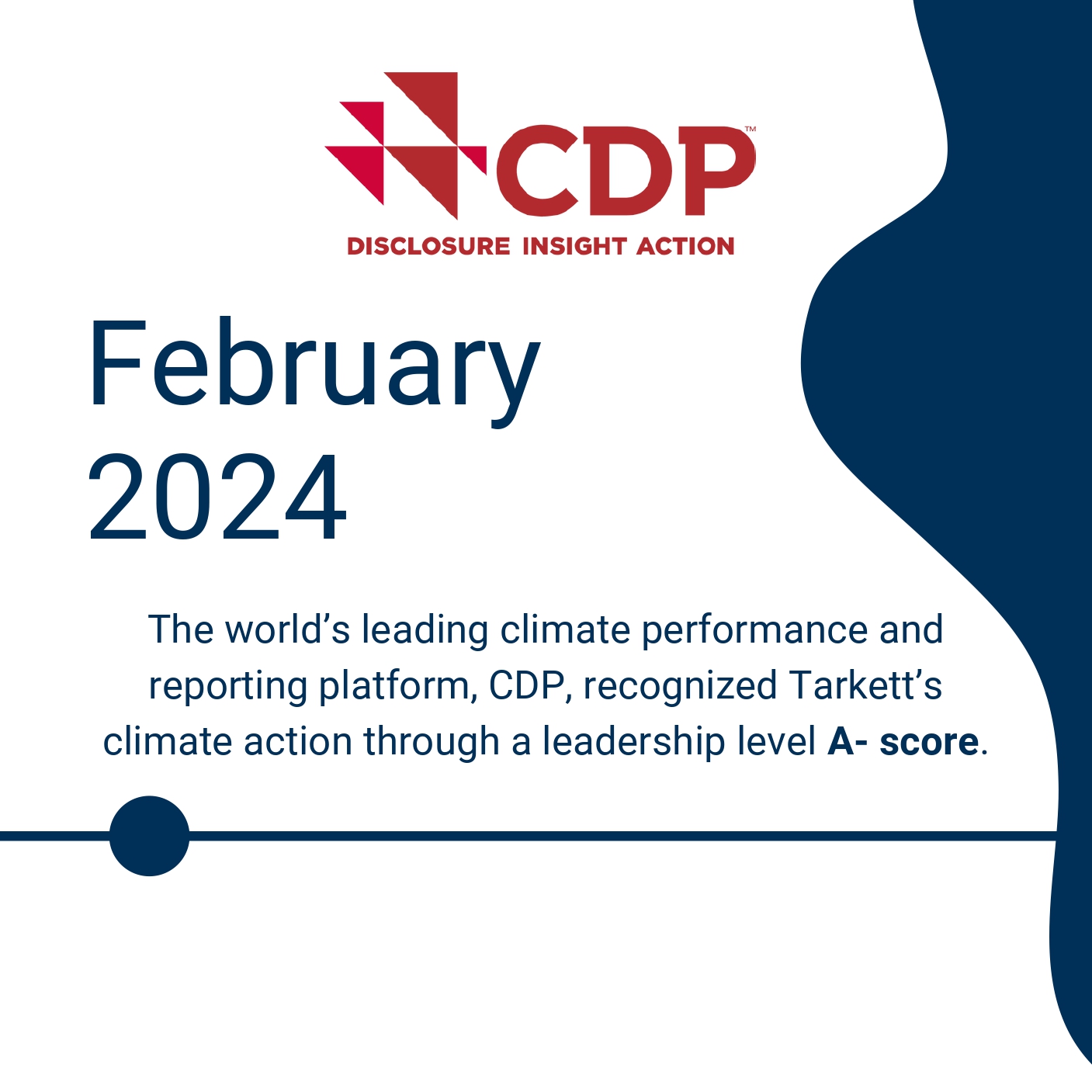 Tarkett awarded A- leadership rating by CDP — Tarkett Group